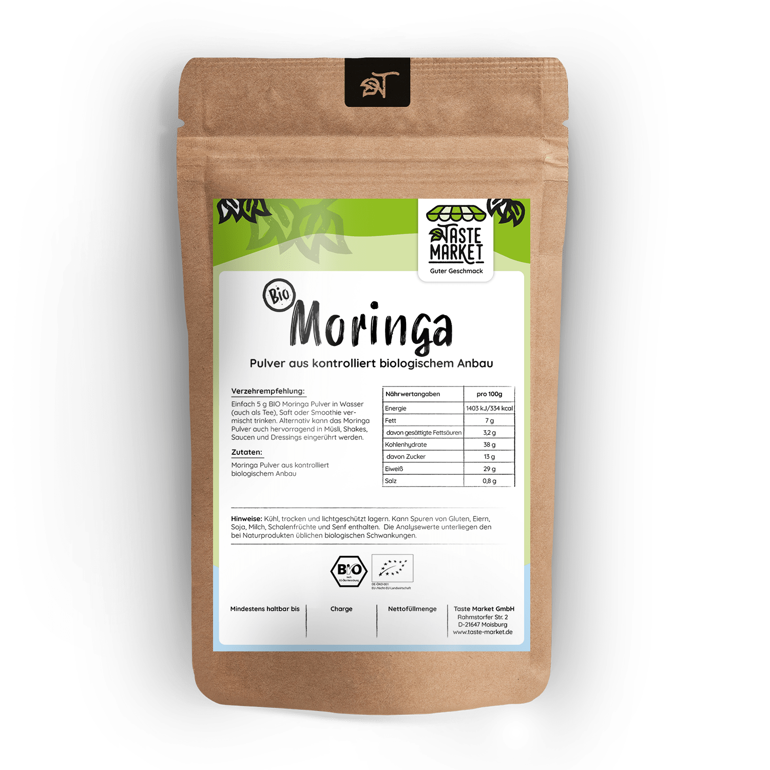 BIO Moringa Pulver │ 100g - 25kg │ Online kaufen bei Taste Market